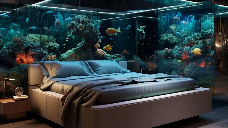 Dive into Luxury: The Ultimate Aquarium Bed Experience