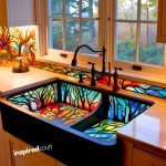 Spice Up Your Kitchen with Stained Glass Sinks - A Kaleidoscope of Color!