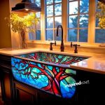 Spice Up Your Kitchen with Stained Glass Sinks - A Kaleidoscope of Color!