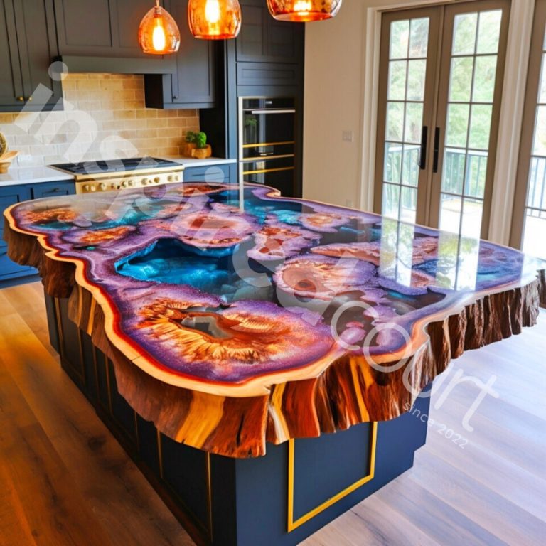 Geode and Epoxy Kitchen Islands Unearth New Levels of Luxury