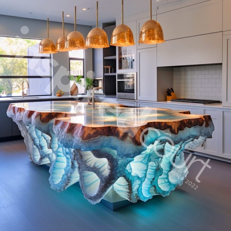 Geode and Epoxy Kitchen Islands Unearth New Levels of Luxury