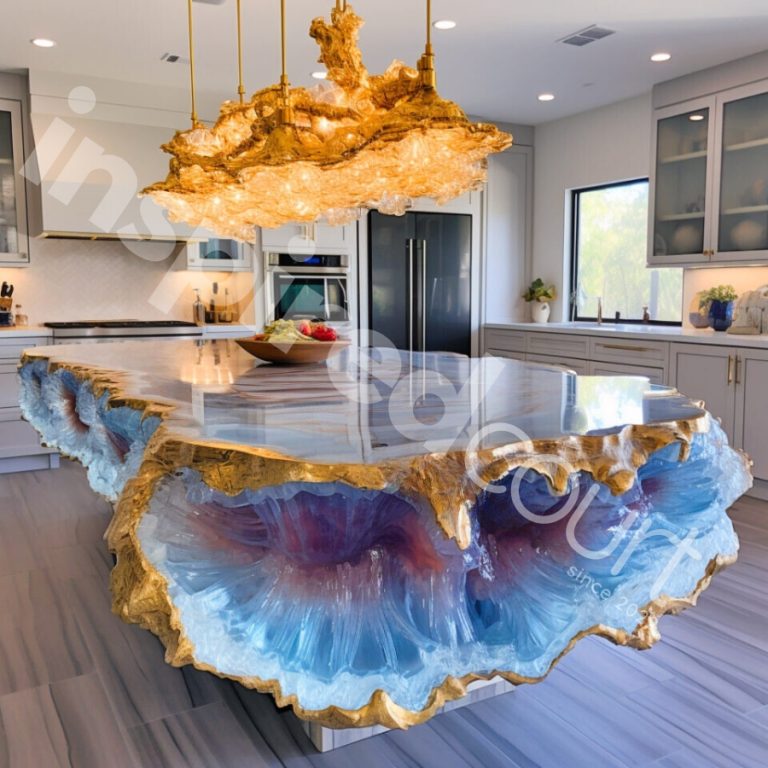 Geode and Epoxy Kitchen Islands Unearth New Levels of Luxury