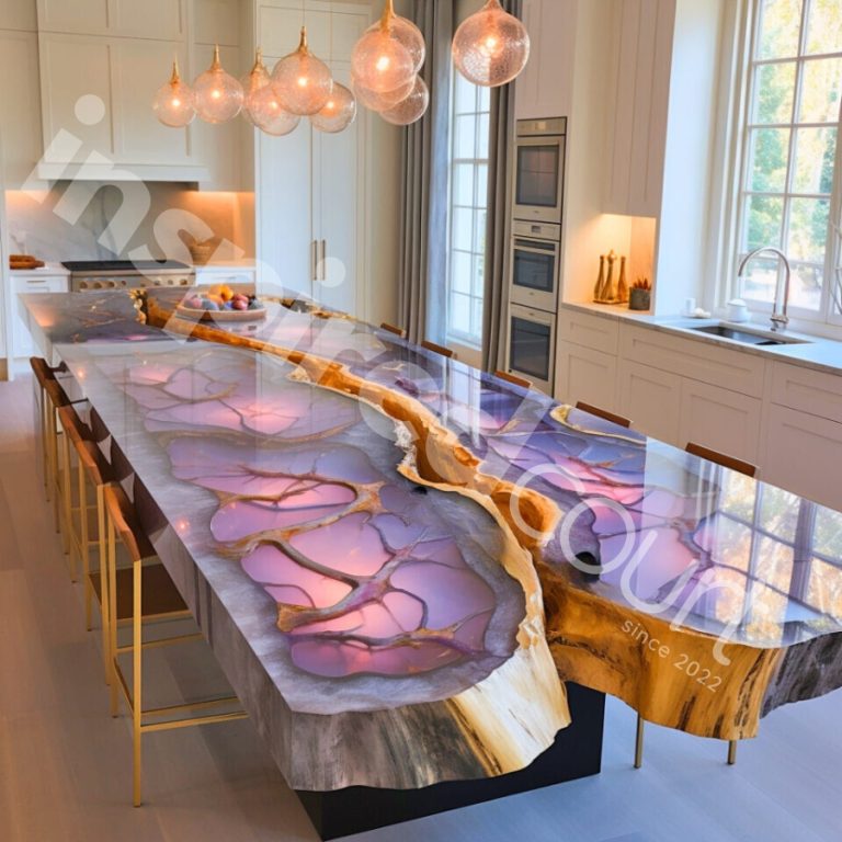 Geode and Epoxy Kitchen Islands Unearth New Levels of Luxury