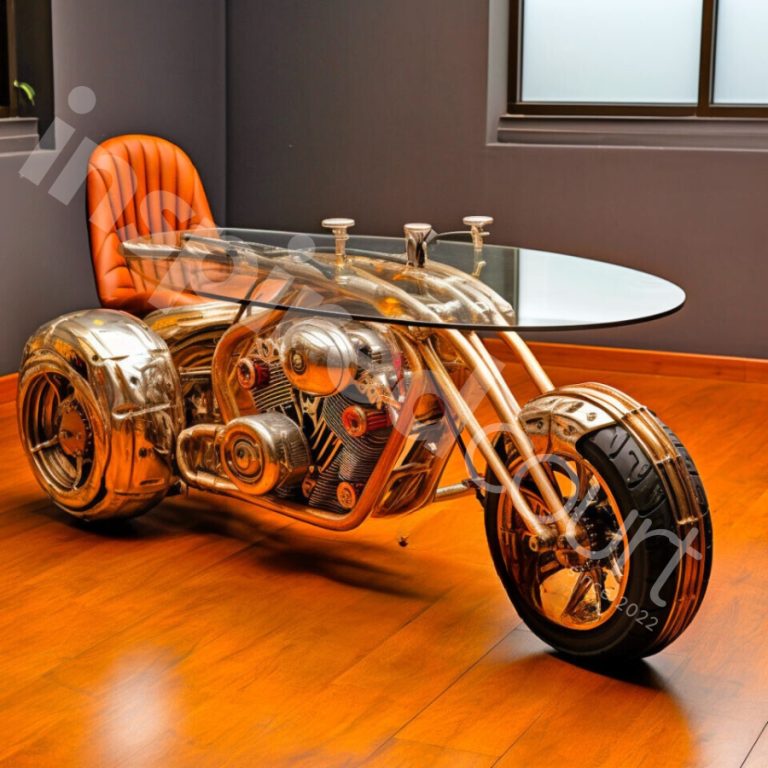 Revamp Your Living Room with a Harley Davidson Motorcycle Coffee Table