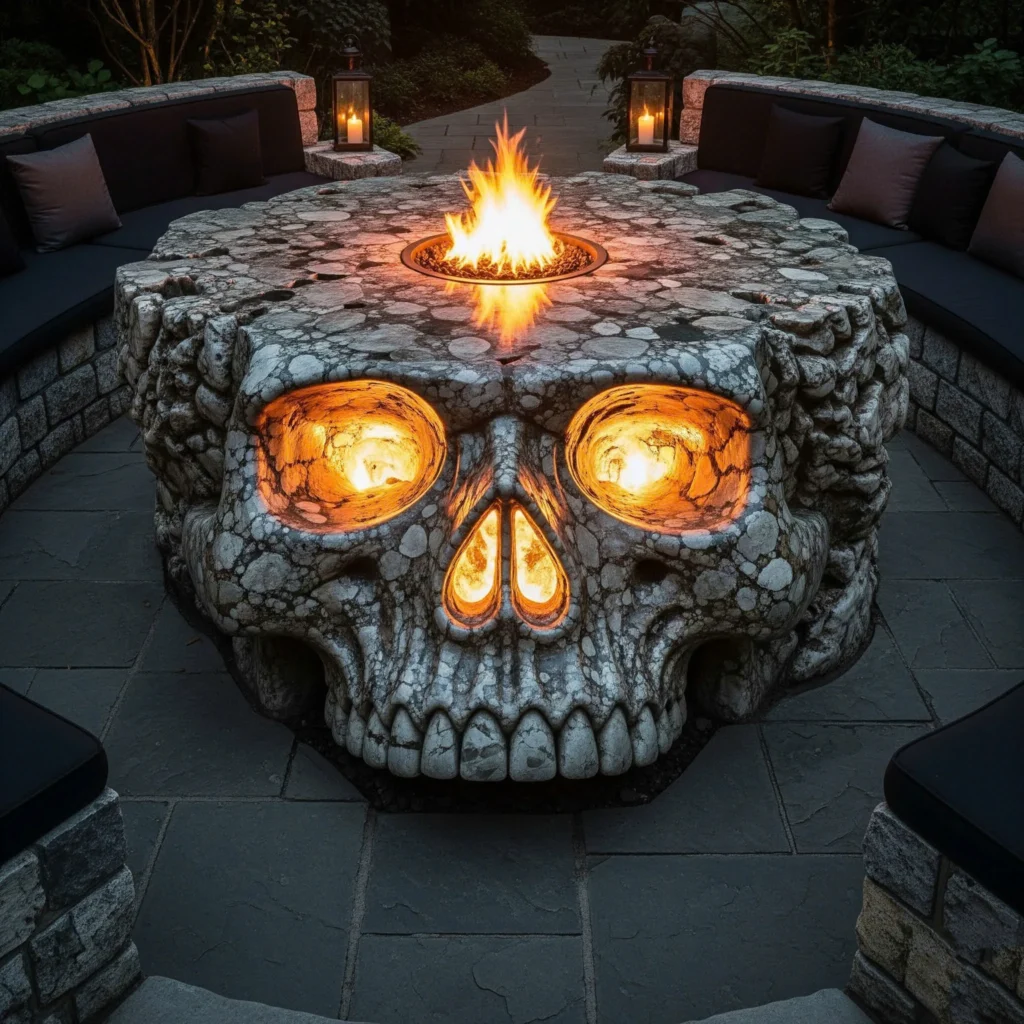 Unique Stone Skull Shaped Fire Tables: Ignite Your Outdoor Space with ...